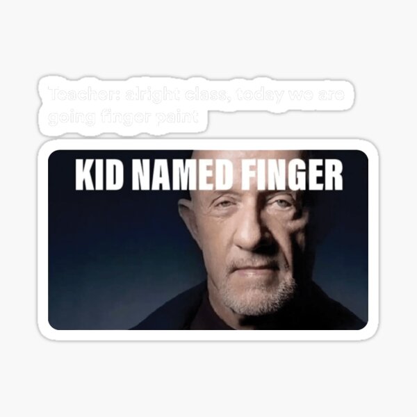"Official Kid Named Finger" Sticker for Sale by Wear4Real | Redbubble