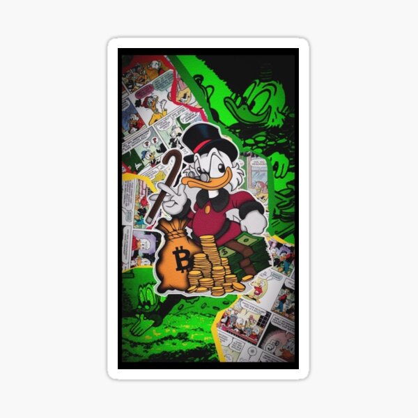 "Scrooge McDuck" Sticker for Sale by GEK-NERD | Redbubble