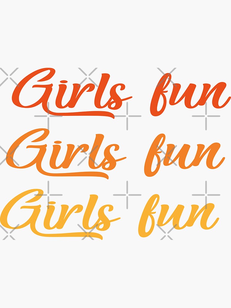"Girls Fun - Girl power" Sticker for Sale by ArtCreativeSACB | Redbubble