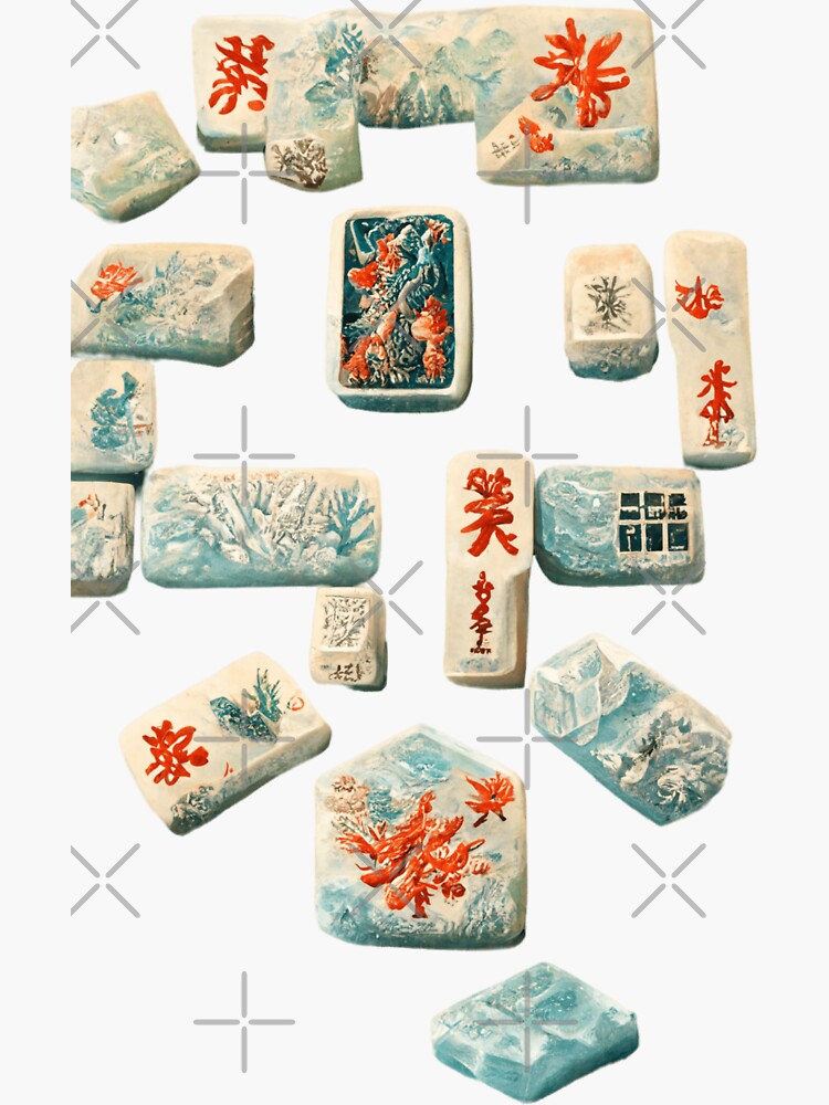 "Tiles of Mahjong" Sticker for Sale by sinemaniac | Redbubble