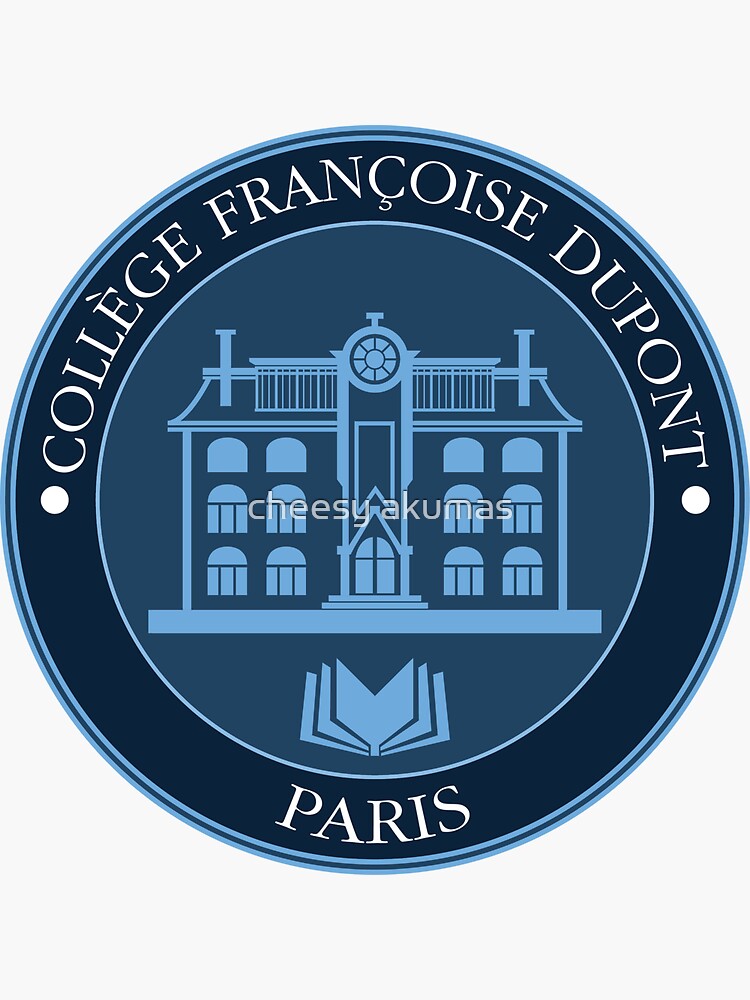 "Paris college logo" Sticker for Sale by akumacamembert | Redbubble