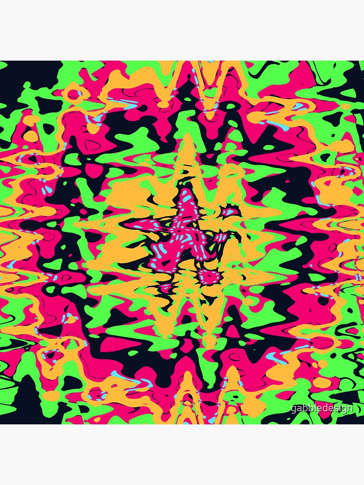 "Wacky Neon" Sticker for Sale by gabbledesign | Redbubble