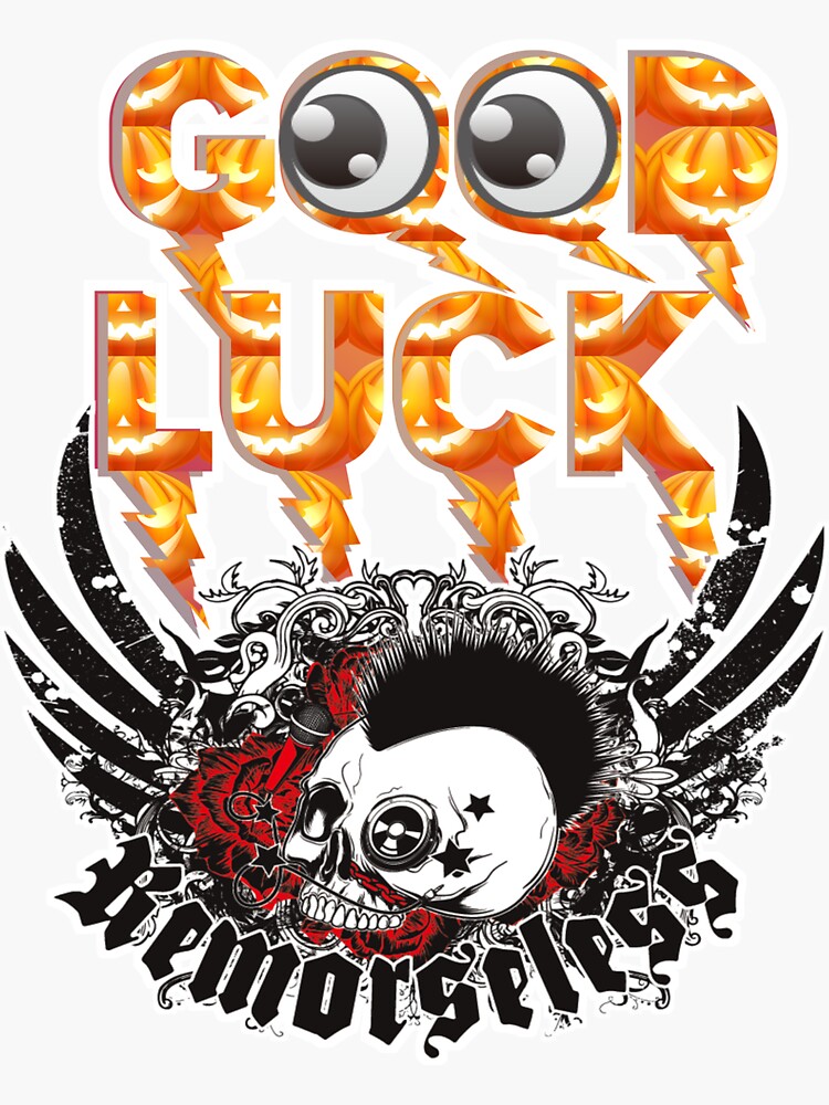 "Stranger things and Halloween - with good luck " Sticker for Sale by ...