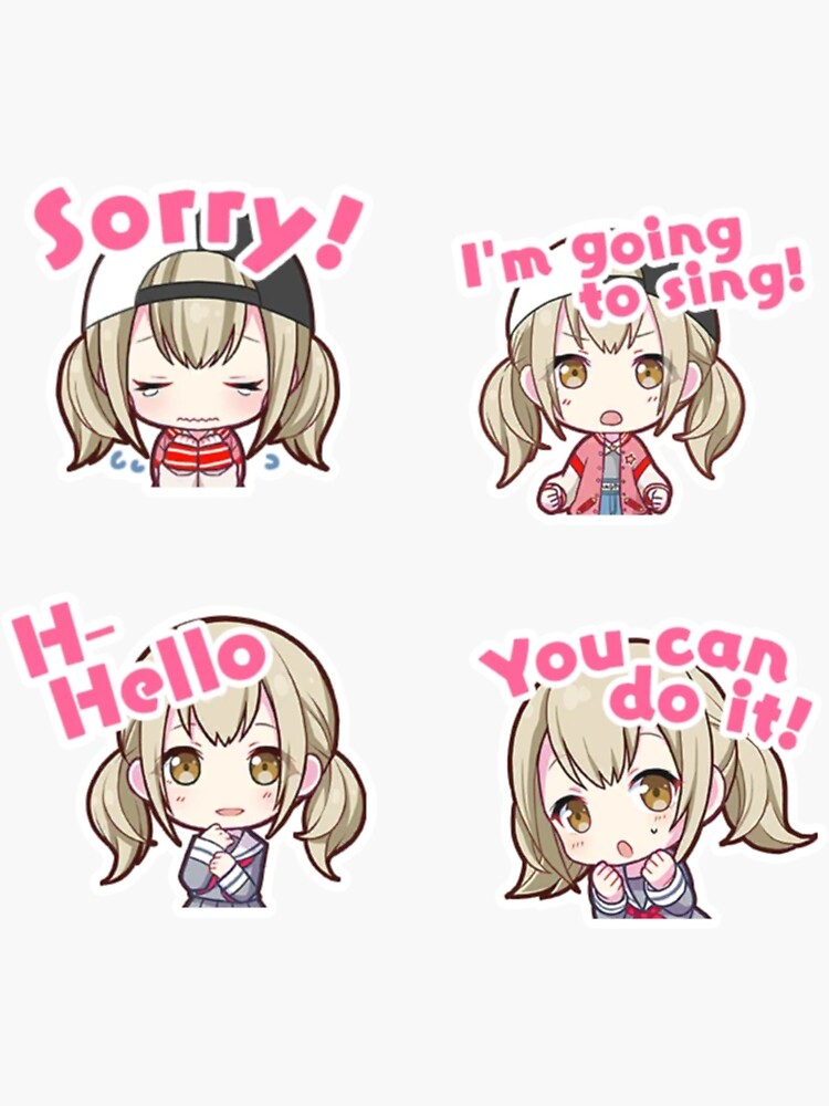 "Kohane Asuzawa Set 1" Sticker for Sale by oyasuminana | Redbubble
