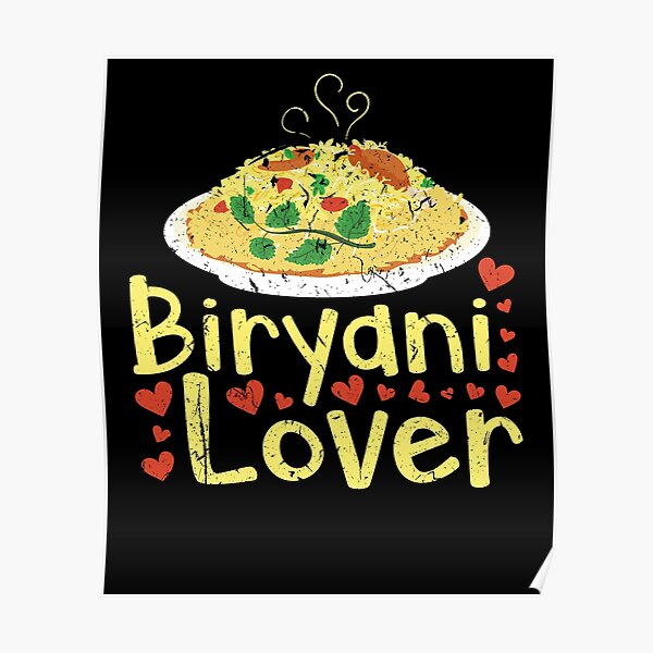 "Biryani Lover Indian Food Cuisine Culture Hindi Rice Dish" Poster for ...