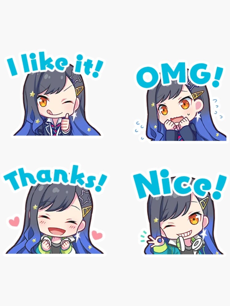 "An Shiraishi Set 2" Sticker for Sale by oyasuminana | Redbubble