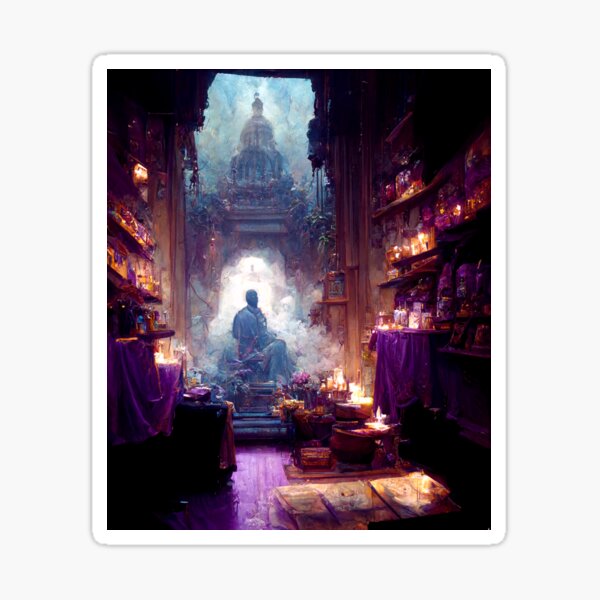 "Meditating Purple Monk" Sticker for Sale by TheHouseMaster | Redbubble