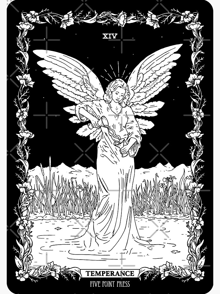 "Temperance - Tarot Card 14" Sticker for Sale by FivePointPress | Redbubble