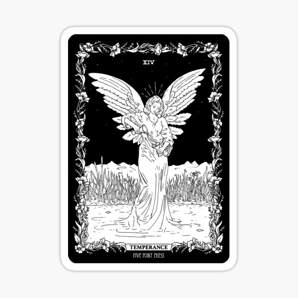"Temperance - Tarot Card 14" Sticker for Sale by FivePointPress | Redbubble