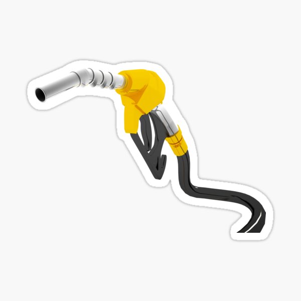 "3D illustration. Nozzle pumping gasoline." Sticker for Sale by ...