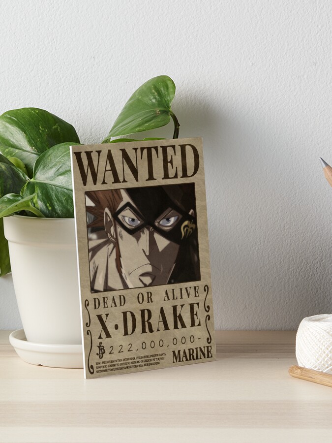 "X Drake Wanted One Piece Sword Bounty Poster" Art Board Print for Sale ...