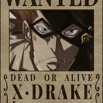"X Drake Wanted One Piece Sword Bounty Poster" Pin for Sale by One ...