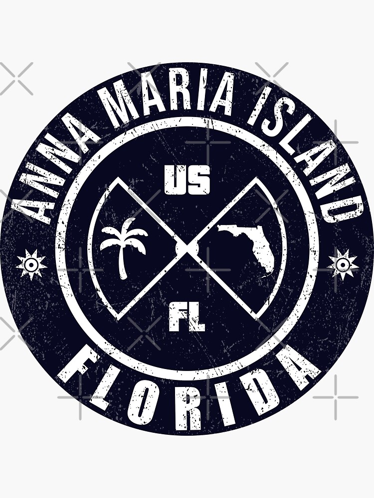 "Anna Maria island Florida. USA retro sunset. Florida islands" Sticker ...