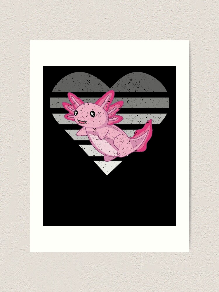 "Cute Axolotl Heart for Axolotl Lovers" Art Print for Sale by ...