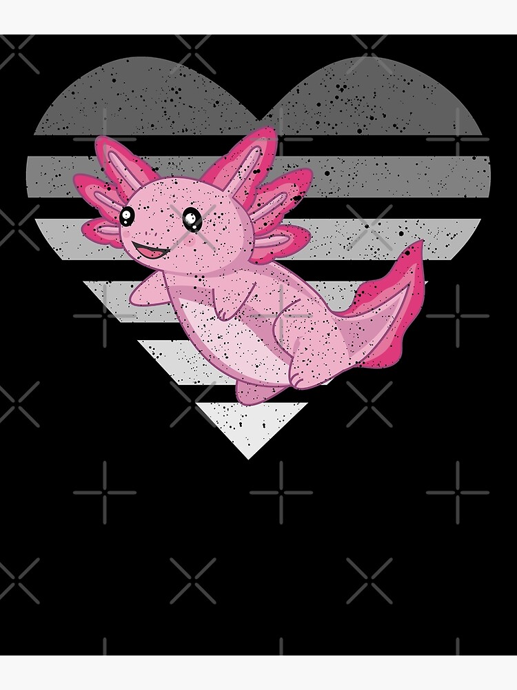"Cute Axolotl Heart for Axolotl Lovers" Poster for Sale by ...