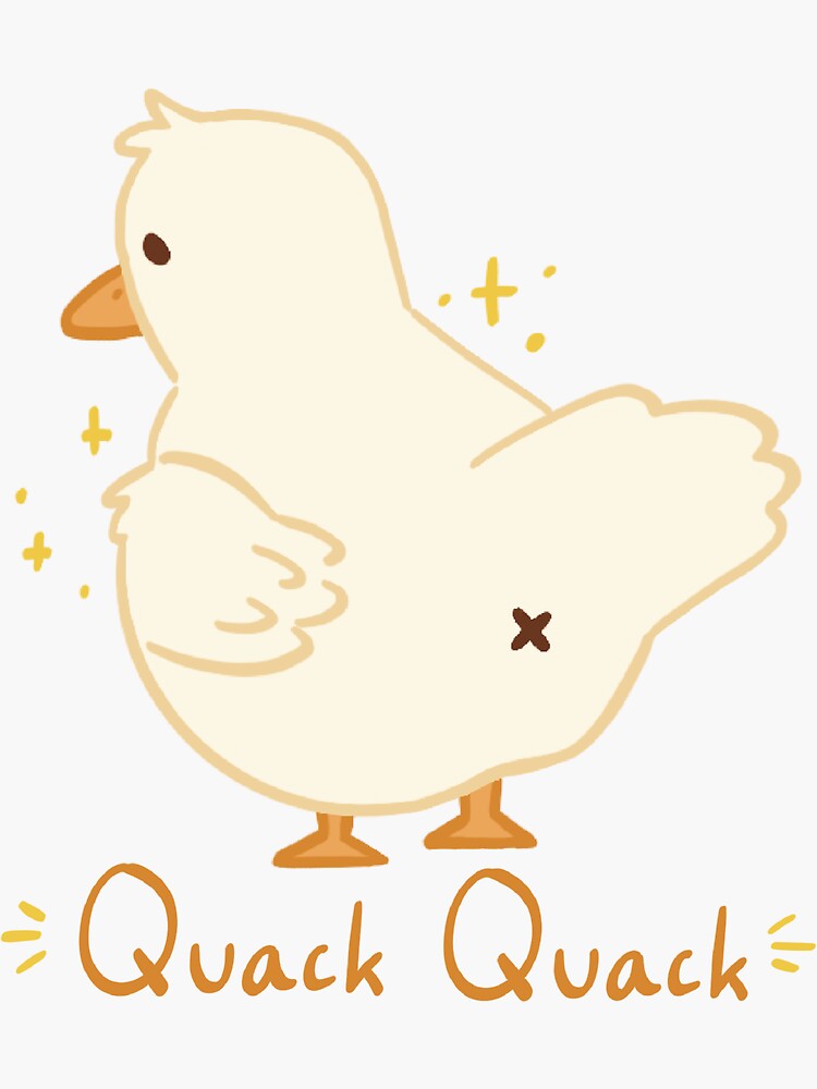 "Quack Quack Sticker" Sticker for Sale by JuicedPhrog | Redbubble