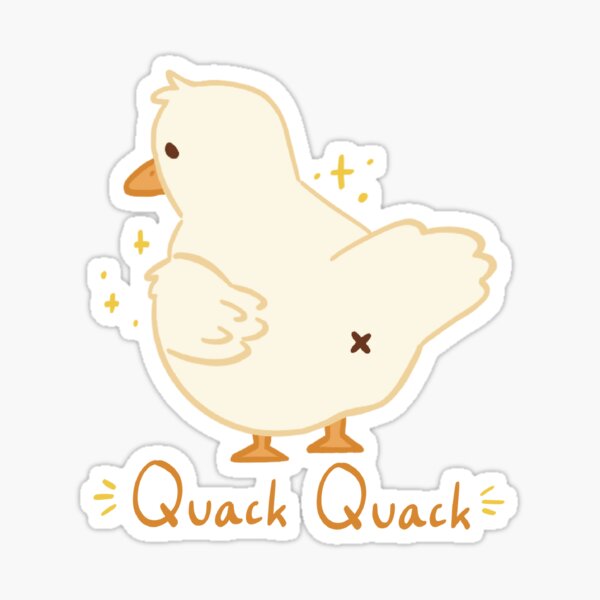 "Quack Quack Sticker" Sticker for Sale by JuicedPhrog | Redbubble