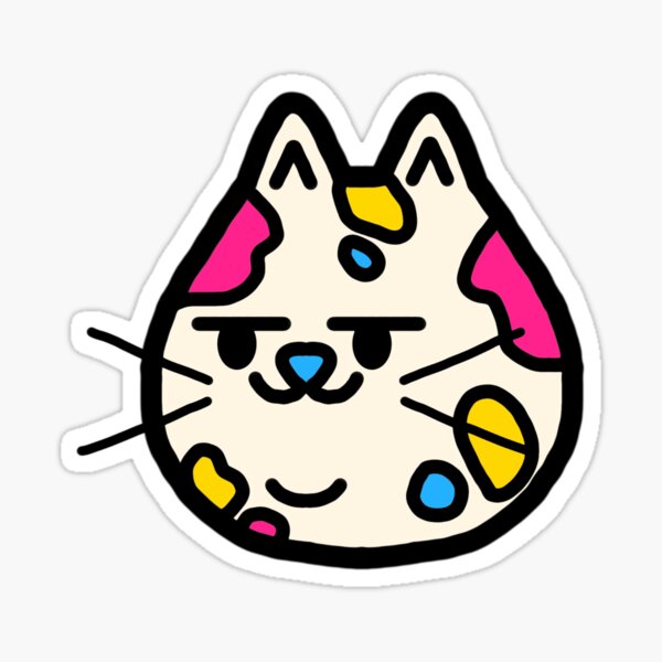 "Pansexual pride flag cat" Sticker for Sale by fruityd3sign | Redbubble