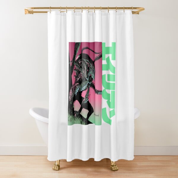 Dusk Xenomorph Shower Curtain