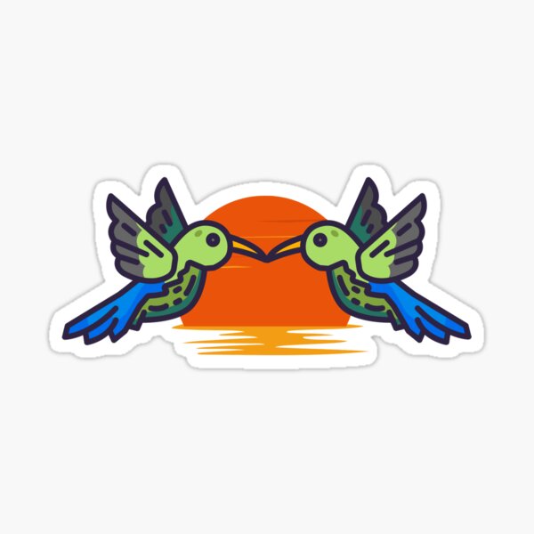 "Kiss with sunset V2" Sticker for Sale by TheUboss | Redbubble