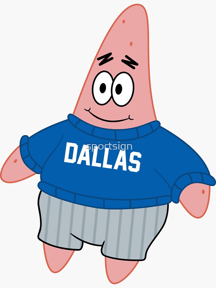 Patrick Spongebob Dallas Football Basketball Funny Sticker For Sale
