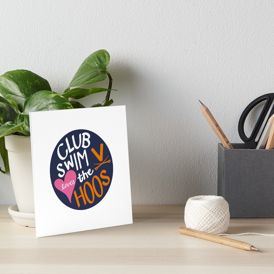 "Club Swim Loves the Hoos" Art Board Print for Sale by uvawahoo | Redbubble