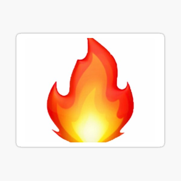 "Fire Emoji" Sticker for Sale by phatnecks | Redbubble
