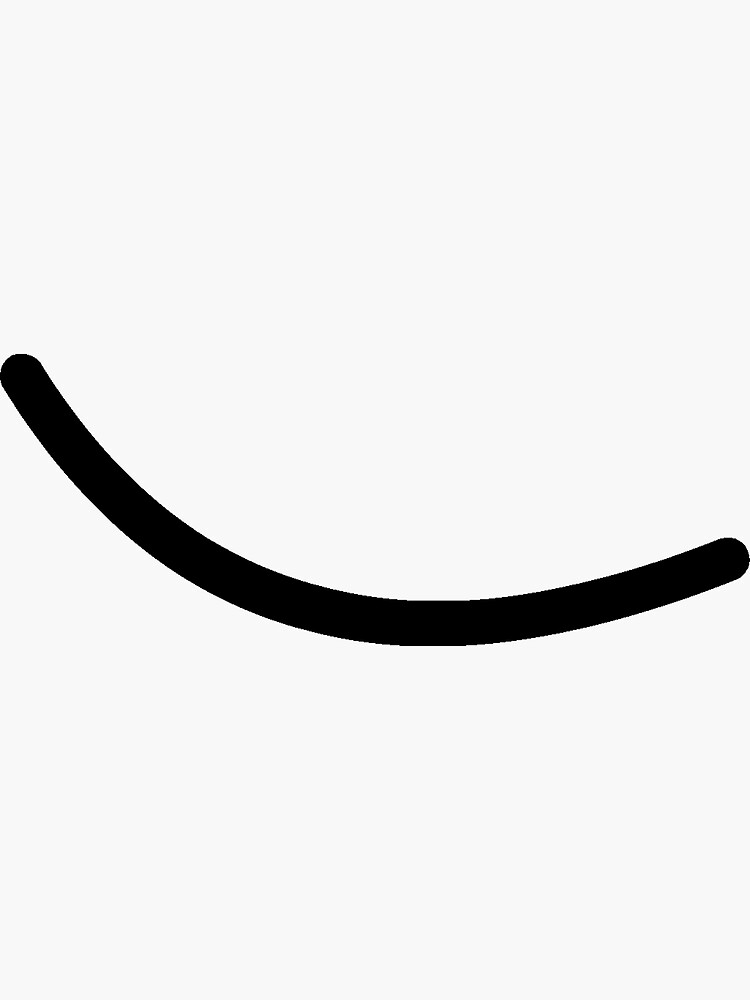 Pegatina «Smiley sonrisa boca cerrada estilo de dibujos animados» de ...
