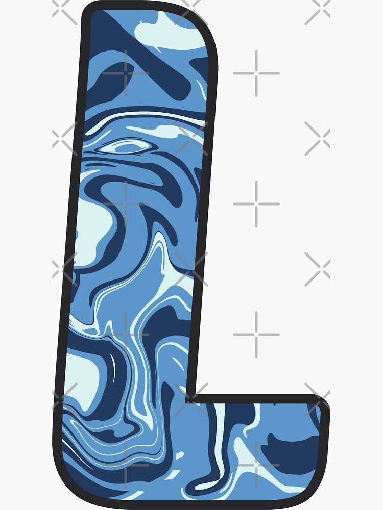 "L - Blue Marble Alphabet Letter" Sticker for Sale by Emmyteddy | Redbubble