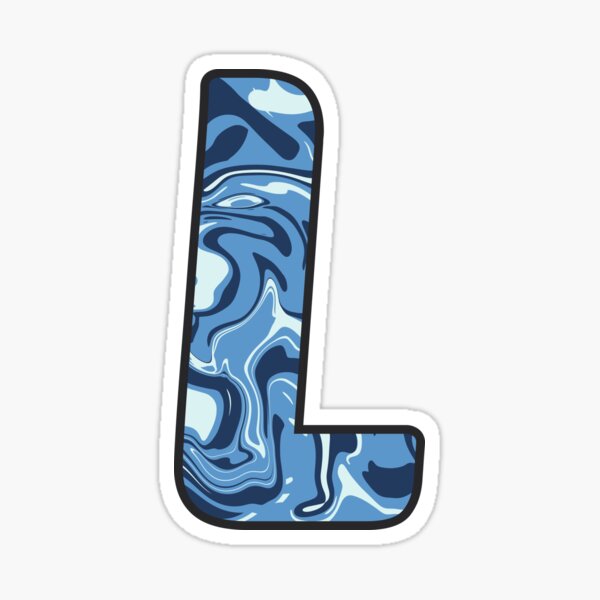 "L - Blue Marble Alphabet Letter" Sticker for Sale by Emmyteddy | Redbubble