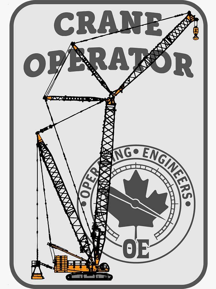 "Crawler Luffing Crane (Sticker LK)" Sticker for Sale by OESwag | Redbubble