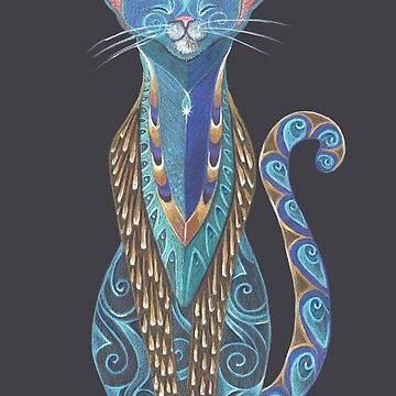 "Cat Totem" Greeting Card for Sale by Jezhawk | Redbubble