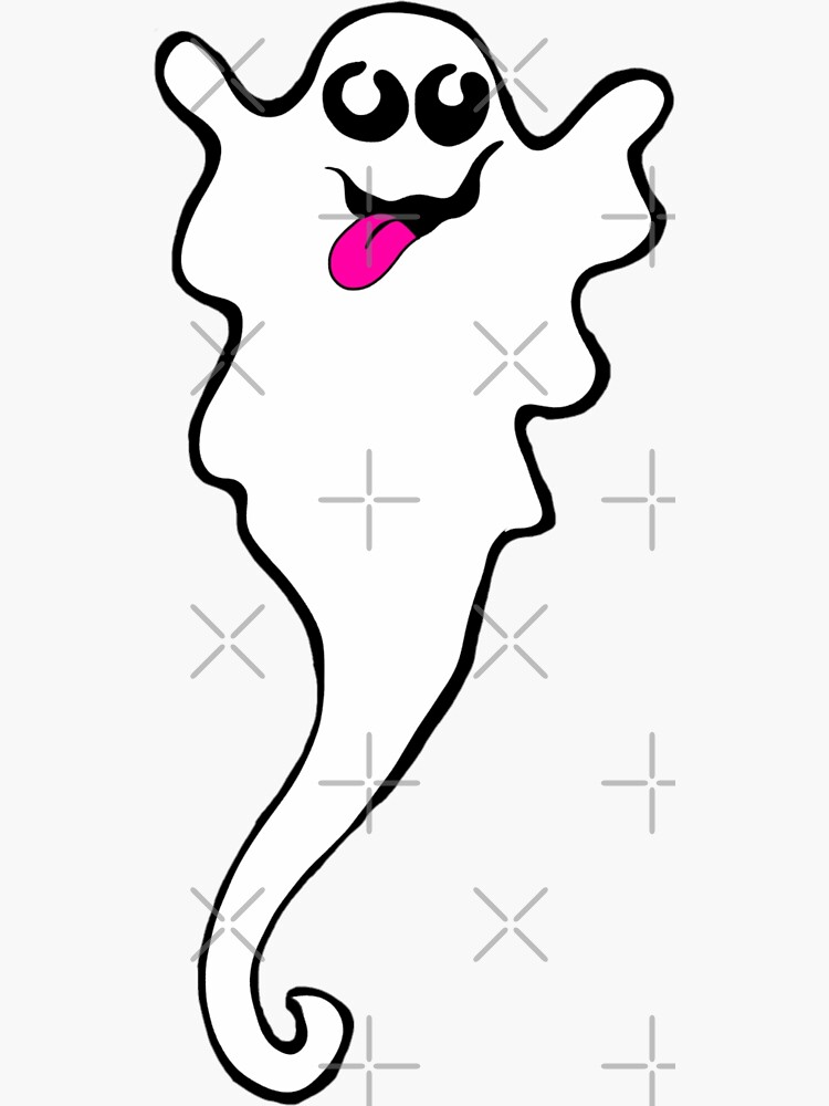 "Silly ghost" Sticker for Sale by Wolf-Moon-Mumma | Redbubble