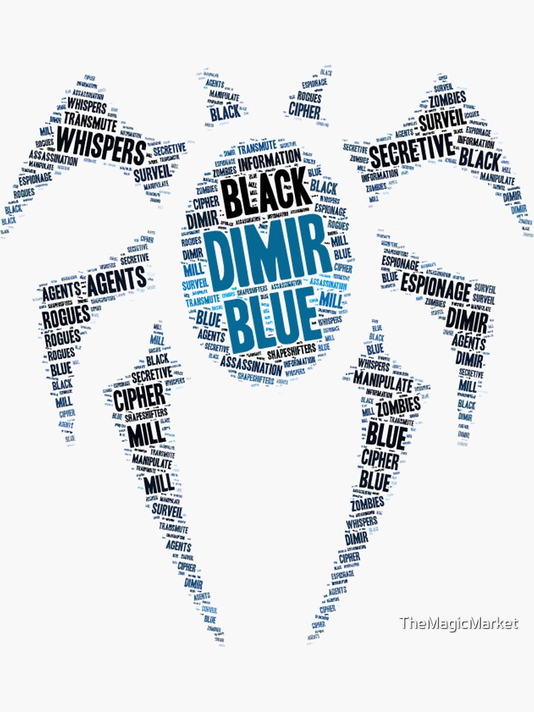 "Dimir Word Art | MTG Sticker" Sticker for Sale by TheMagicMarket ...