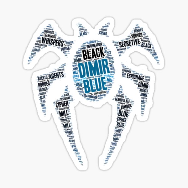 "Dimir Word Art | MTG Sticker" Sticker for Sale by TheMagicMarket ...