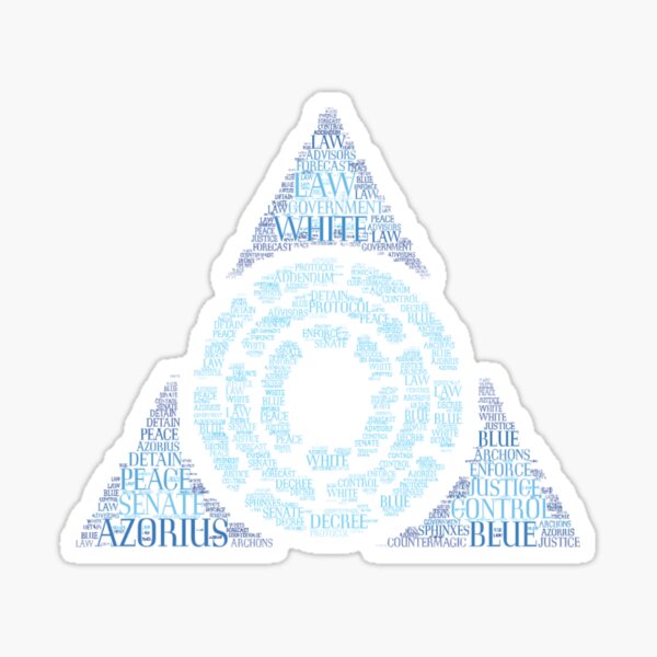 "Azorius Word Art | MTG Sticker" Sticker for Sale by TheMagicMarket ...