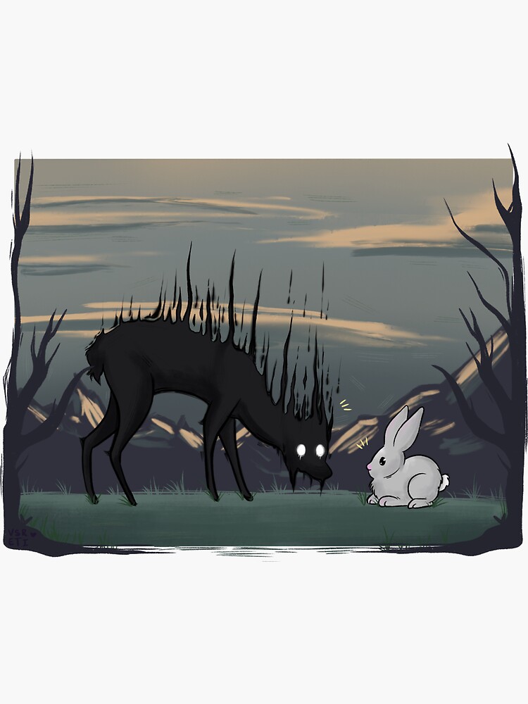 "cute cryptid and bunny friends" Sticker for Sale by VestriArt | Redbubble
