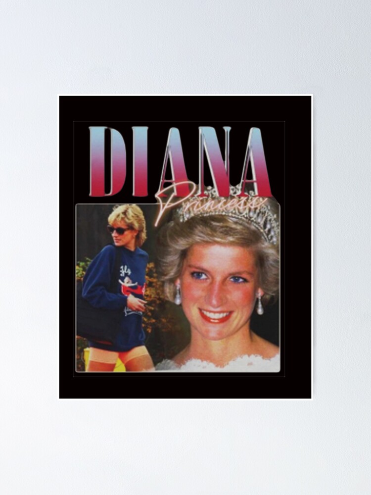 "Retro Vintage PRINCESS DIANA art" Poster for Sale by SPONKII | Redbubble