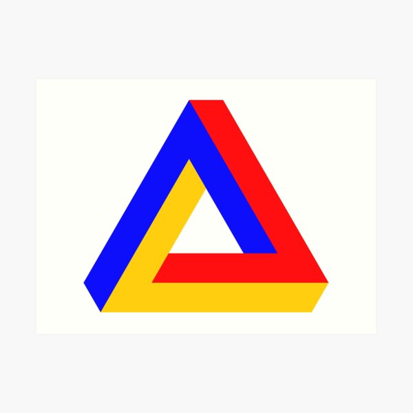 "Mobius Triangle (Penrose Triangle)" Art Print for Sale by the-elements ...