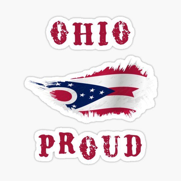 "Ohio Proud State Flag" Sticker for Sale by RetroDigitalLLC | Redbubble