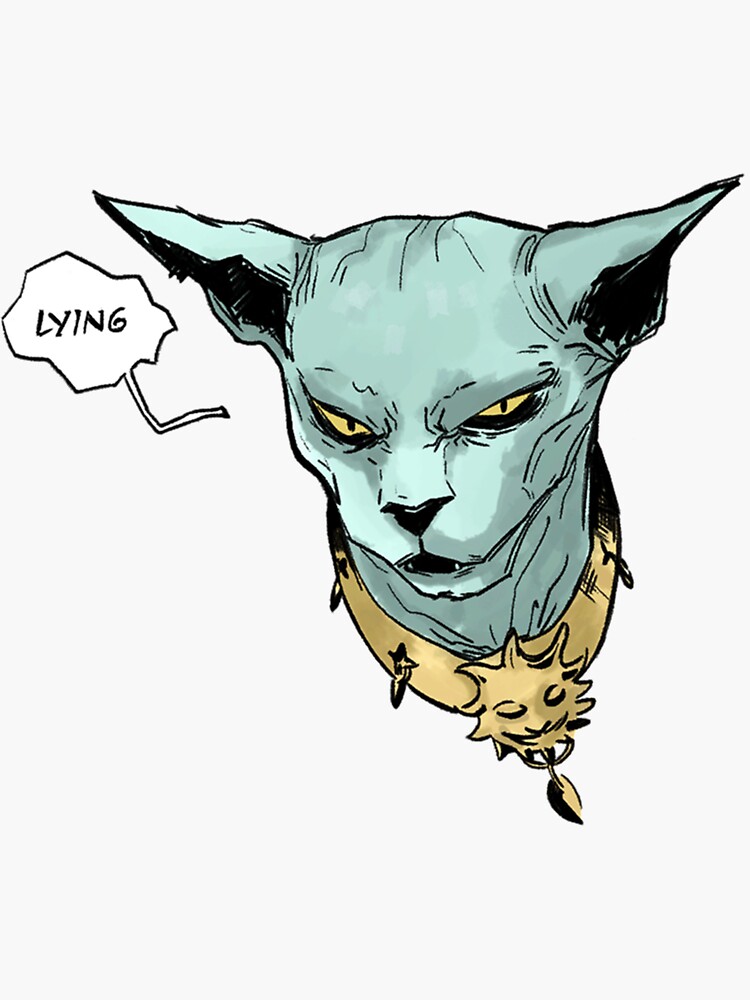 Lying Cat Meme Vintage Sticker For Sale By Jacquelinedr Redbubble