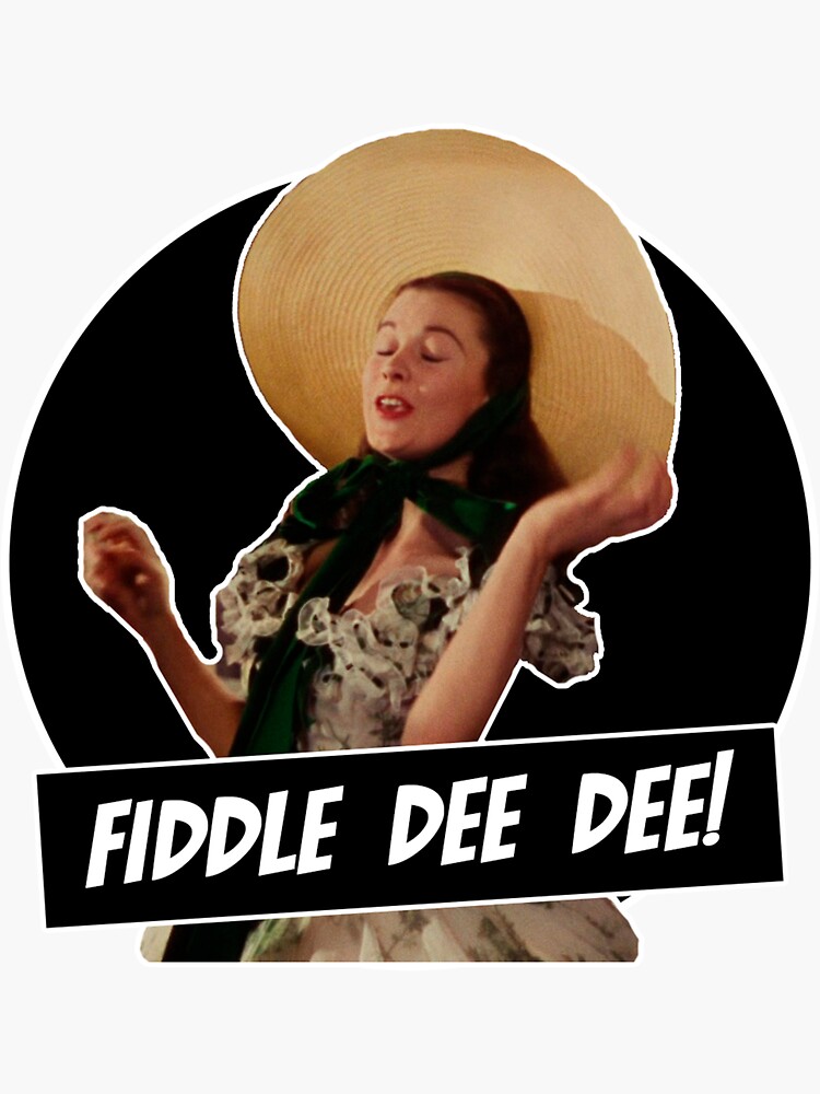 "Scarlett O'hara's "Fiddle Dee Dee!"" Sticker for Sale by NoctiferShop ...