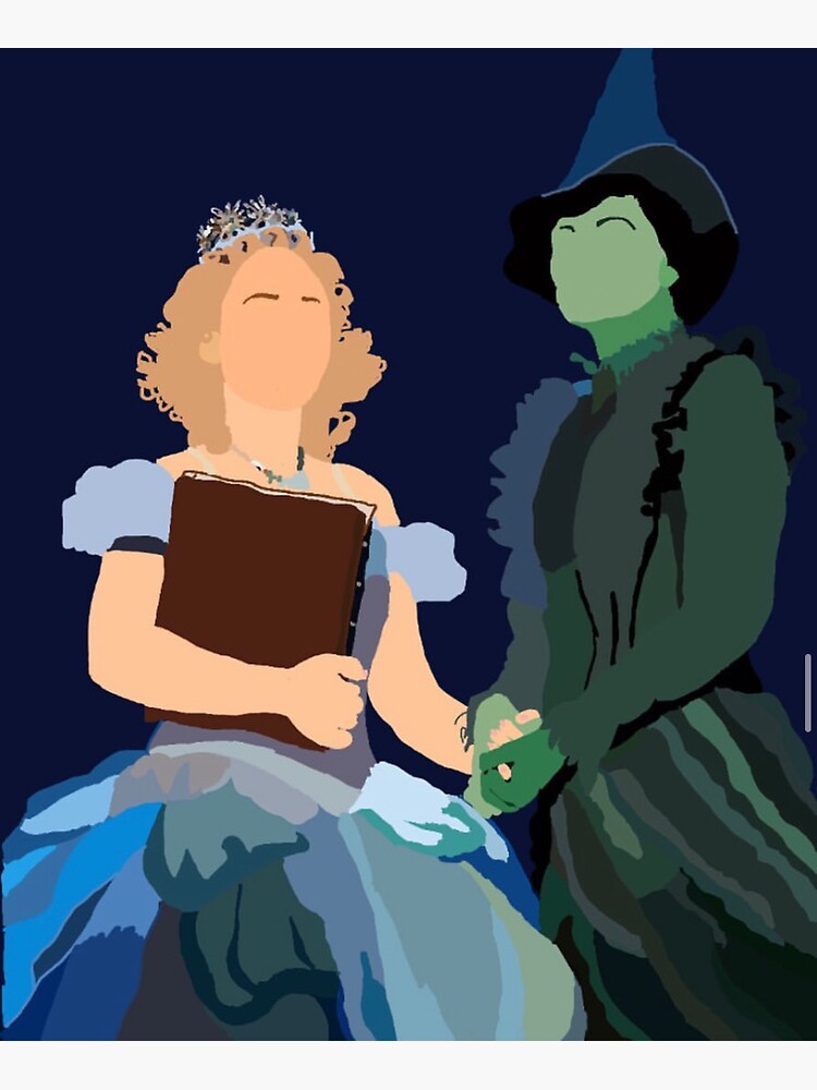 Glinda And Elphaba From Wicked Sticker For Sale By Raysartco Redbubble