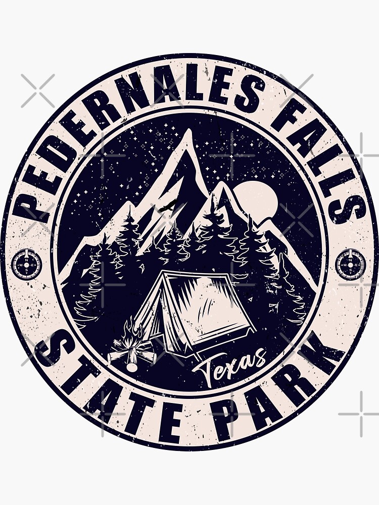 "Pedernales Falls state park Texas - retro TX state park" Sticker for ...