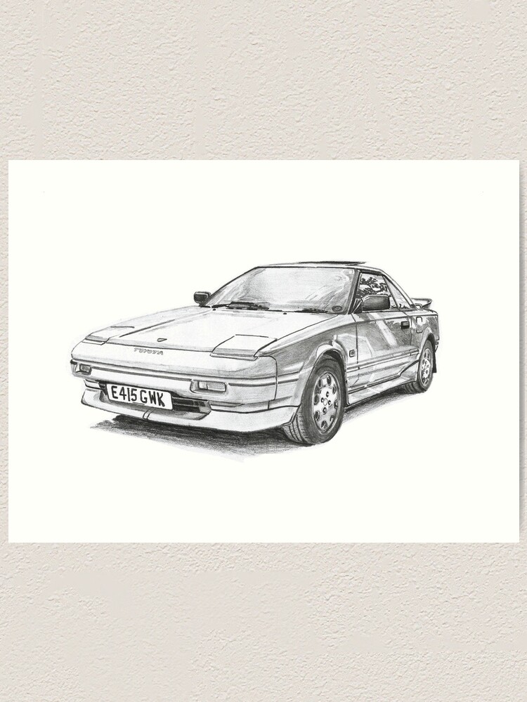 "Toyota MR2" Art Print for Sale by auto-motive-art | Redbubble