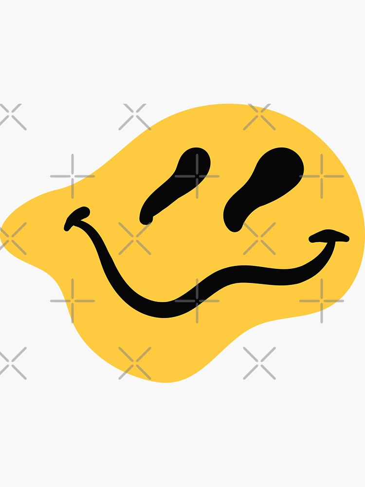 "Not So Happy Smiley face" Sticker for Sale by GedoMazo | Redbubble