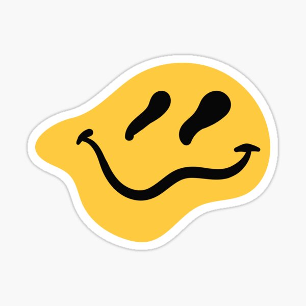 "Not So Happy Smiley face" Sticker for Sale by GedoMazo | Redbubble
