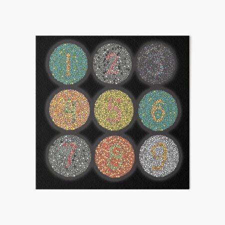 "Ishihara test diagnoses color blindness" Art Board Print for Sale by ...
