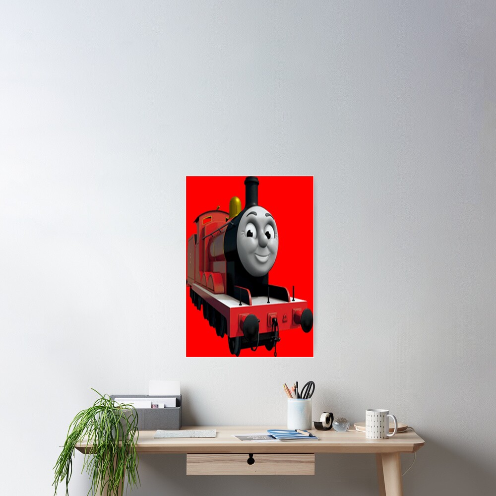 "JAMES THE RED ENGINE CGI" Poster for Sale by Pfasanya824 | Redbubble