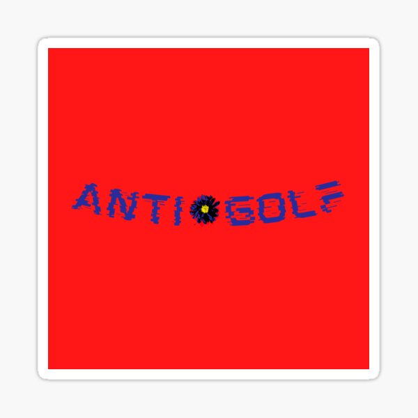 "Anti Golf Flower Red Blue Yellow " Sticker for Sale by art-by-harmonie ...